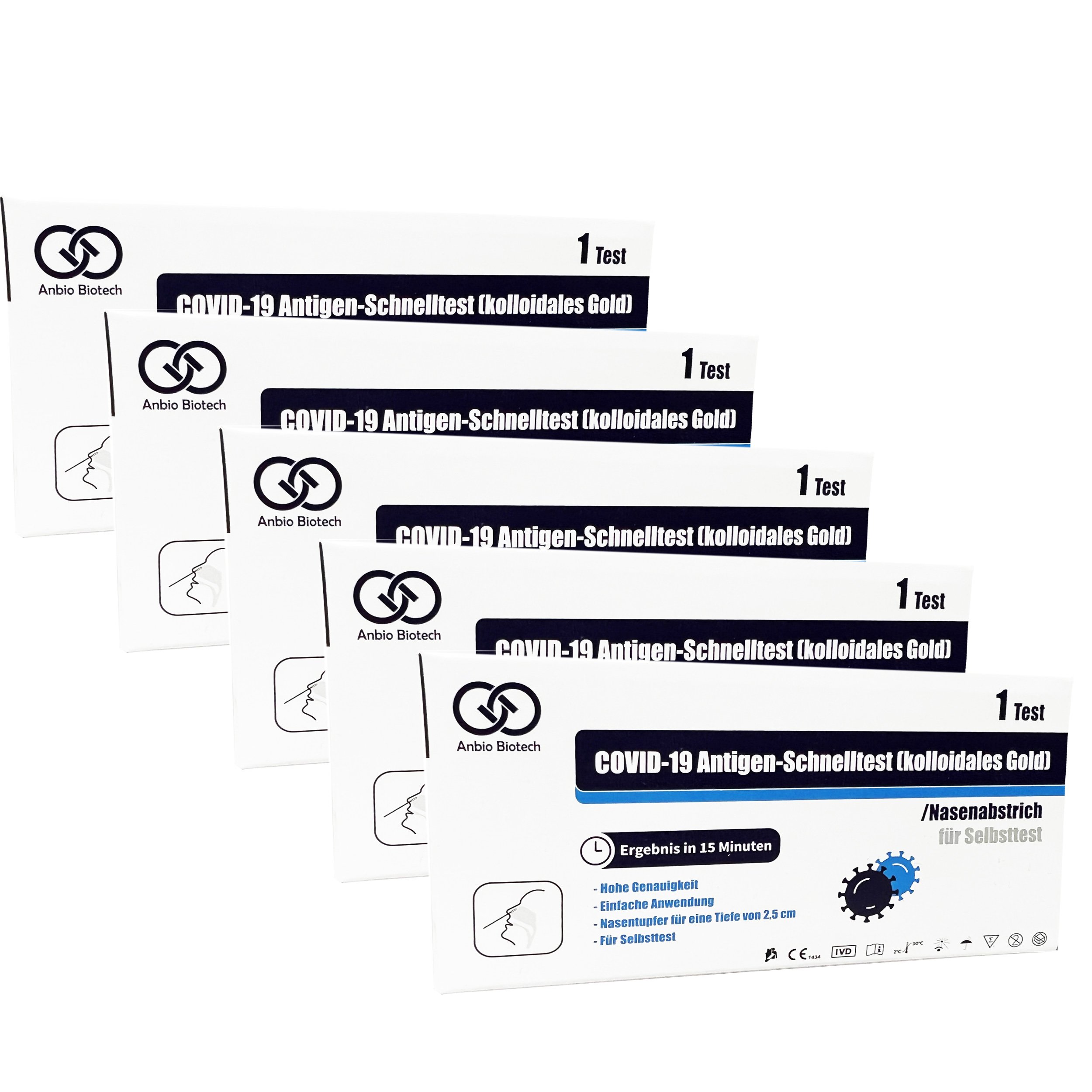 Anbio Biotech Πακέτο Προσφοράς Rapid Antigen Self Test COVID-19, 5 ...