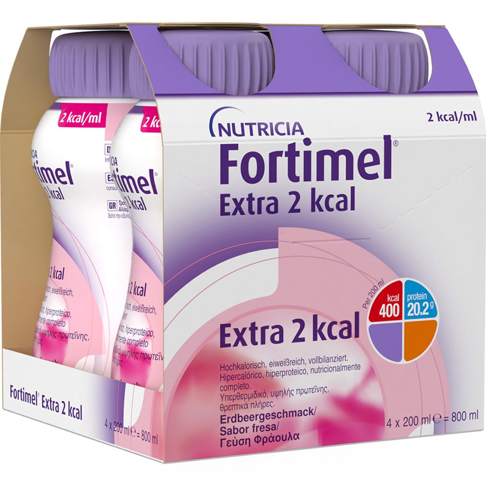 Nutricia Fortimel Extra 2 kcal/ml Strawberry 4x200ml | Pharm24.gr