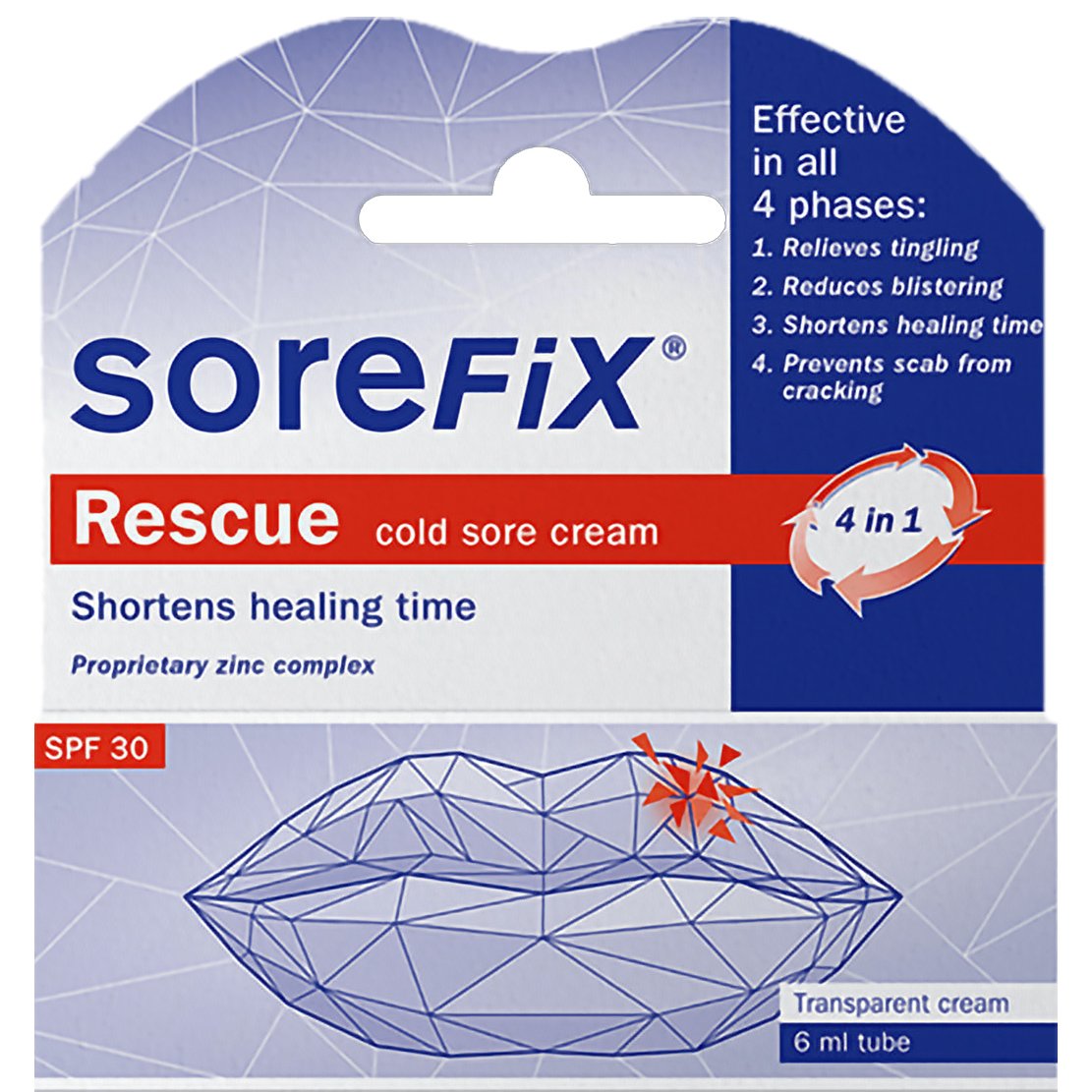 SoreFix Rescue Cold Sore Cream 6ml | Pharm24.gr