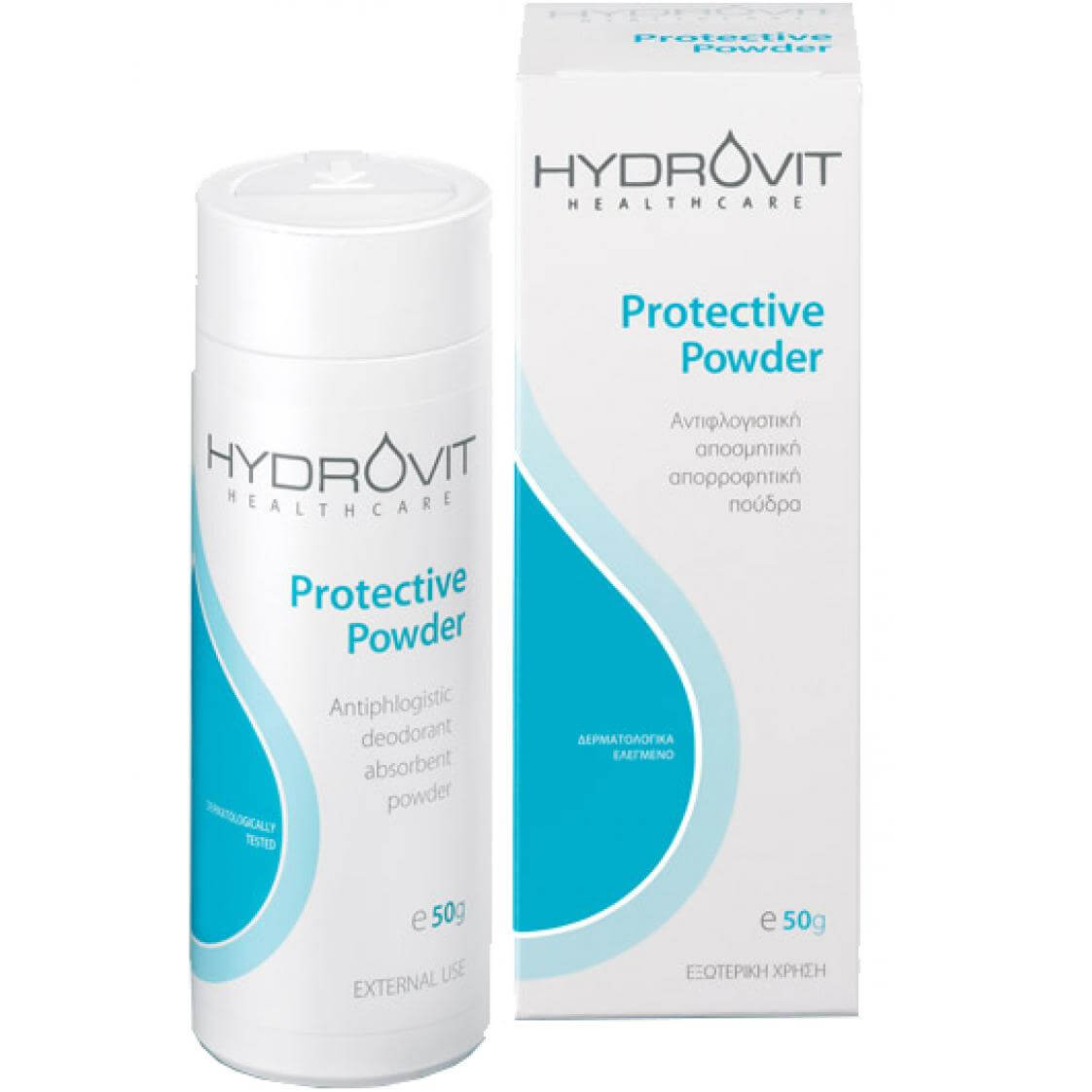 Hydrovit Protective Powder Πούδρα για την Αντιμετώπιση του Ιδρώτα 50g ...