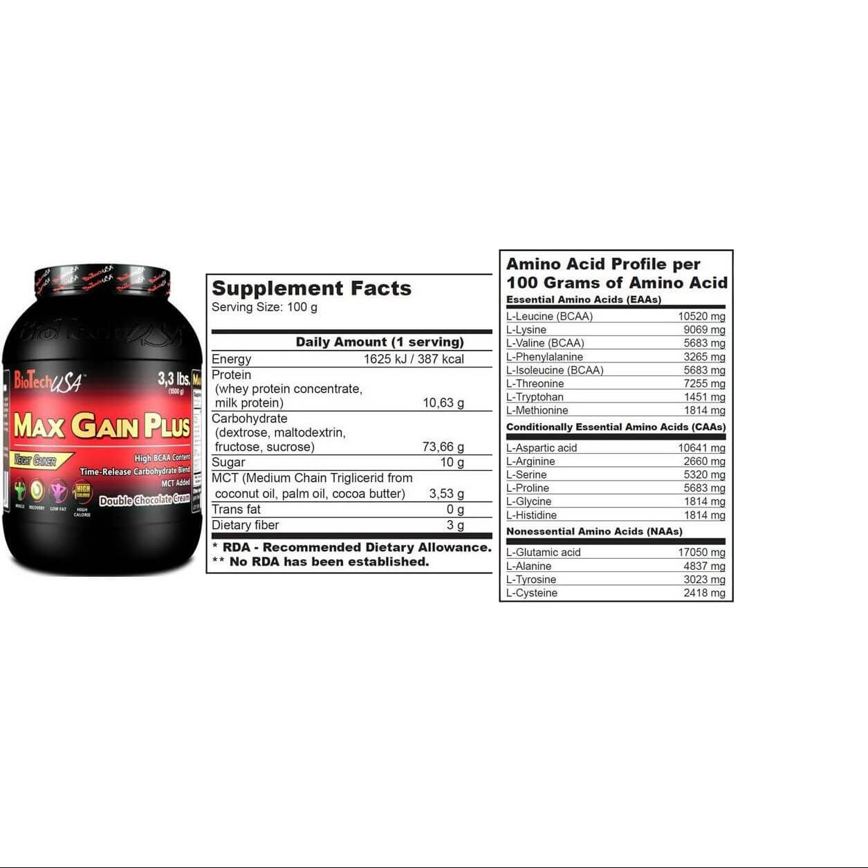 Biotech Usa Max Gain Plus Αυξηση Ογκου 1500gr | Pharm24.gr